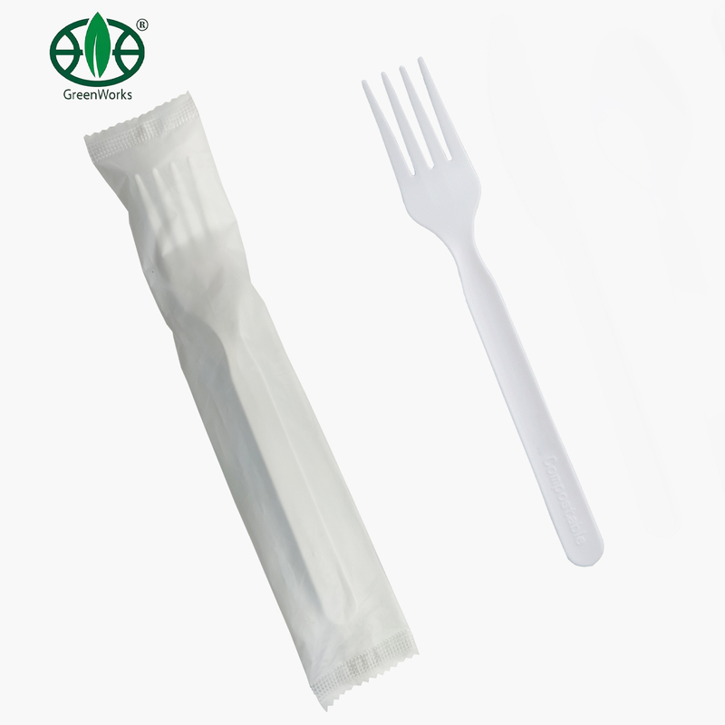 GreenWorks HJ-PLA-01(CW) hot selling Disposable Eco-friendly Compostable CPLA fork utensils ...