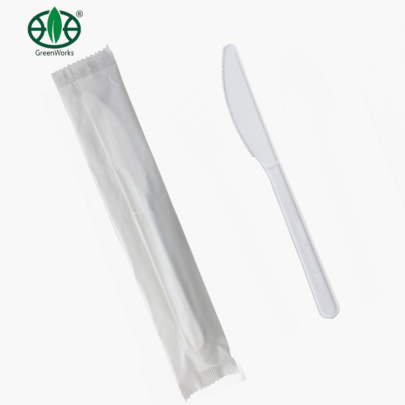 GreenWorks HJ-PLA-03(CW) hot selling Disposable Eco-friendly Compostable CPLA knife utensils ...