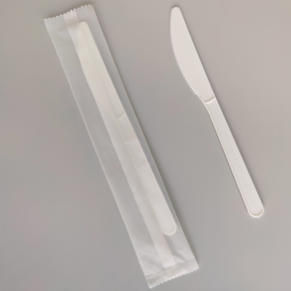 GreenWorks HJ-PLA-03(CW) hot selling Disposable Eco-friendly Compostable CPLA knife utensils ...